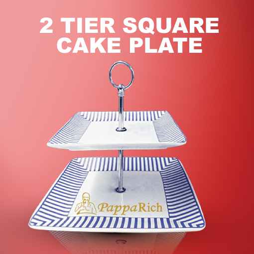 2-Tier Square Cake Plate - MyMug Malaysia